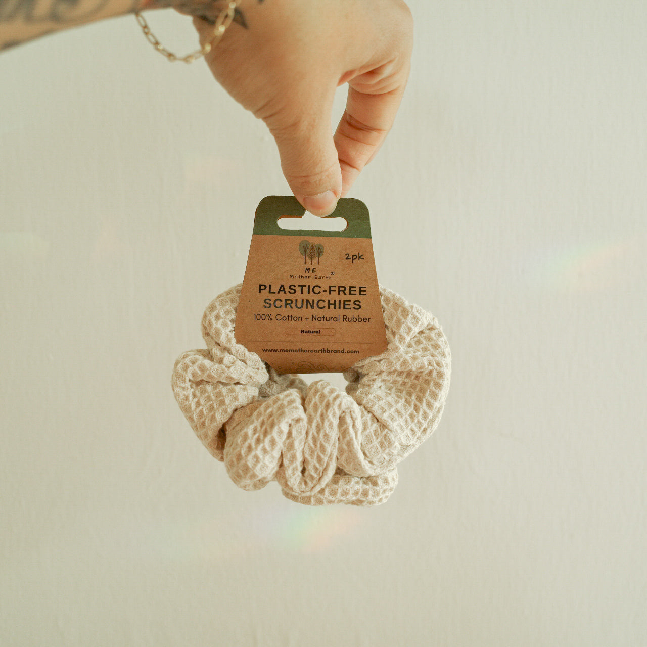 Plastic Free Scrunchies - 2 Pack | Natural – We The Babes